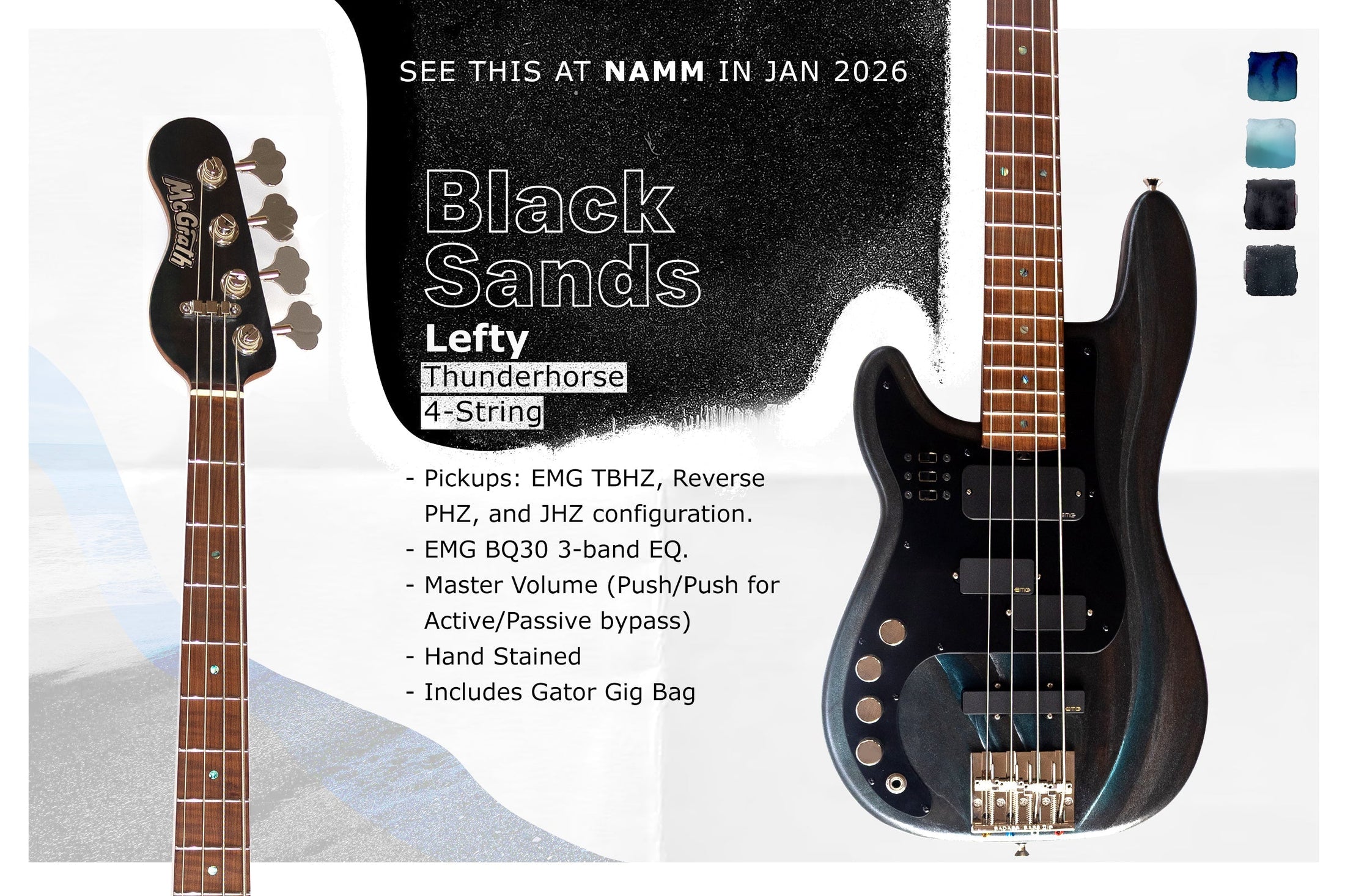 McGrath Thunderhorse "Black Sands" | Premium Left-Handed Bass.
